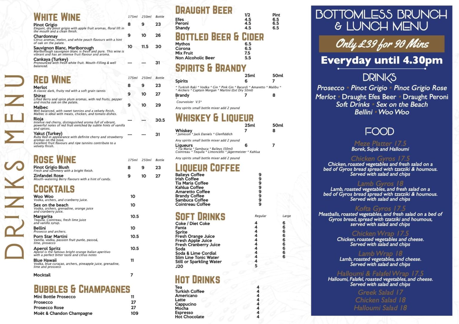 Our Menu – Daisy Bar Restaurant